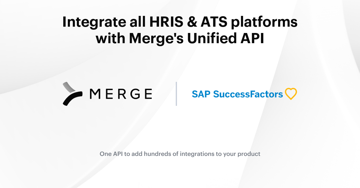SAP SuccessFactors API Integration - Build & Ship Faster with Merge